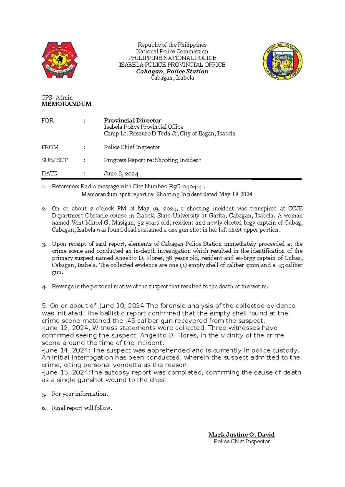 Progress - Republic of the Philippines National Police Commission ...