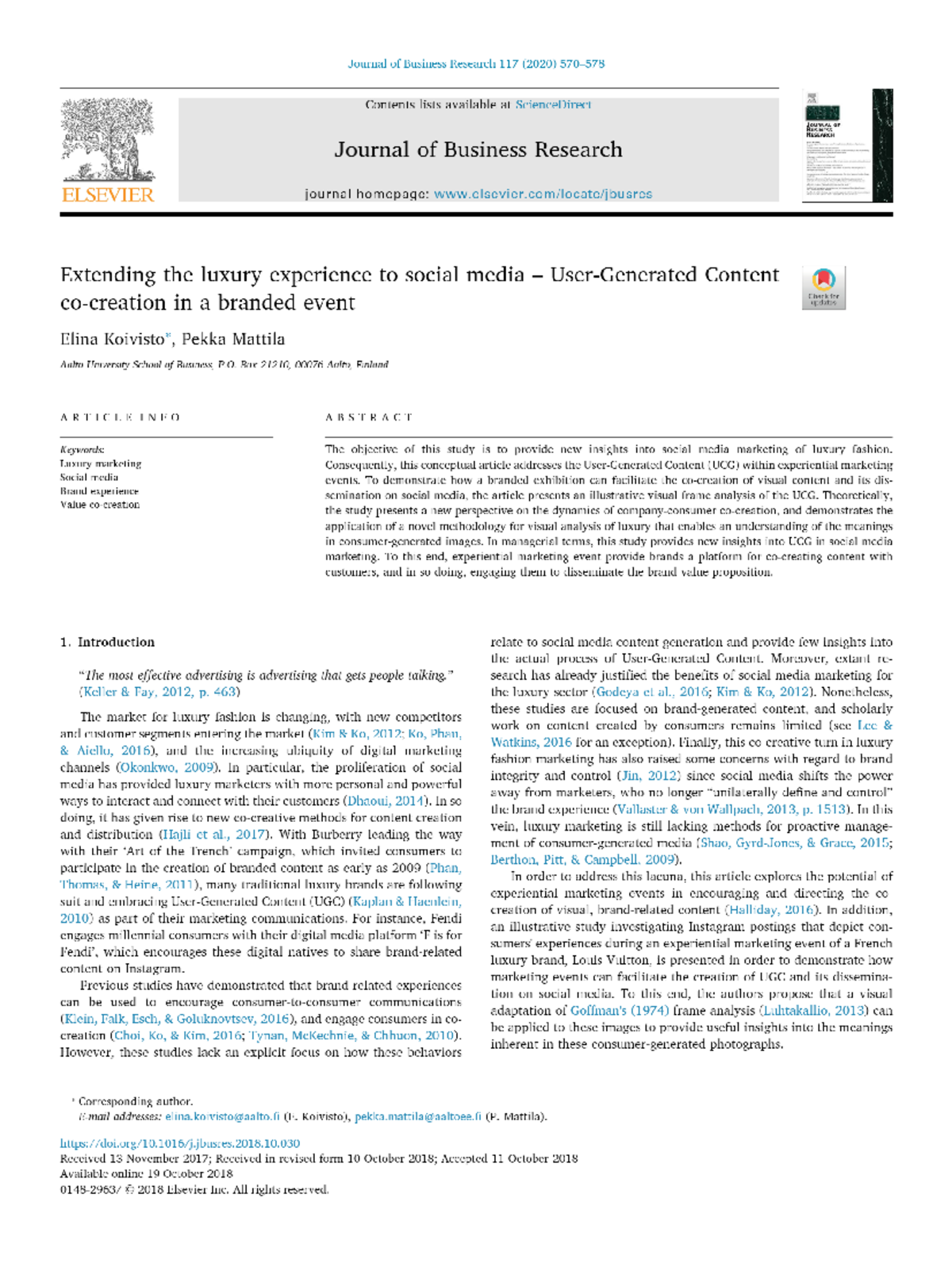 Article 10 UGT co creation - International Marketing - ISC Paris - Studocu