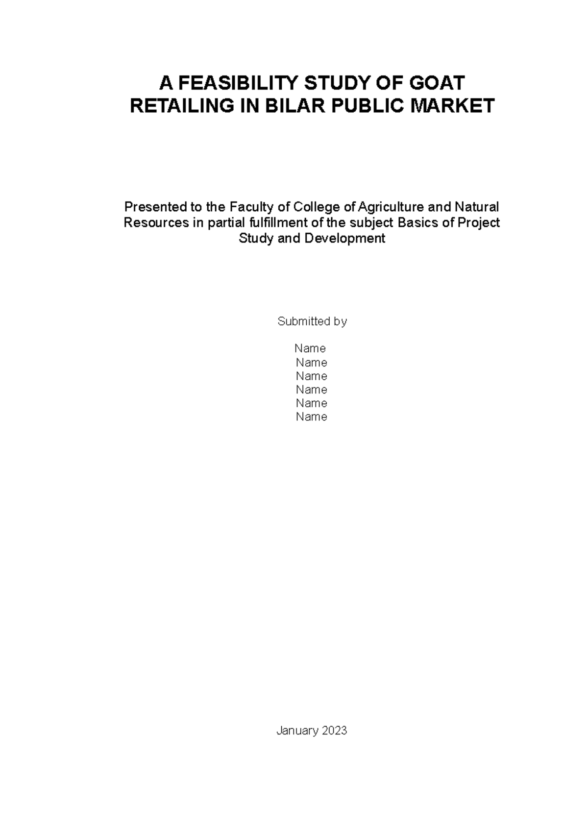 FS-Format - Economics - A FEASIBILITY STUDY OF GOAT RETAILING IN BILAR ...