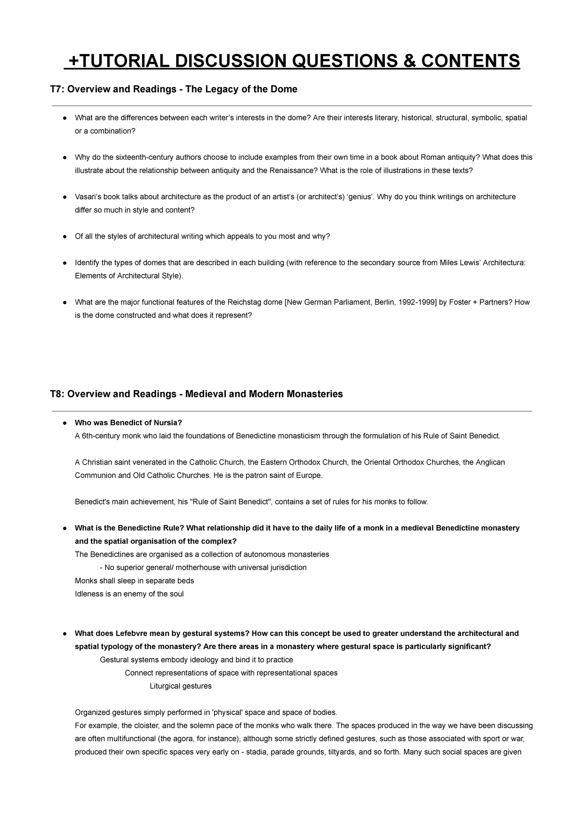 Copy of Tutorial(s) - tutorial questions - +TUTORIAL DISCUSSION ...