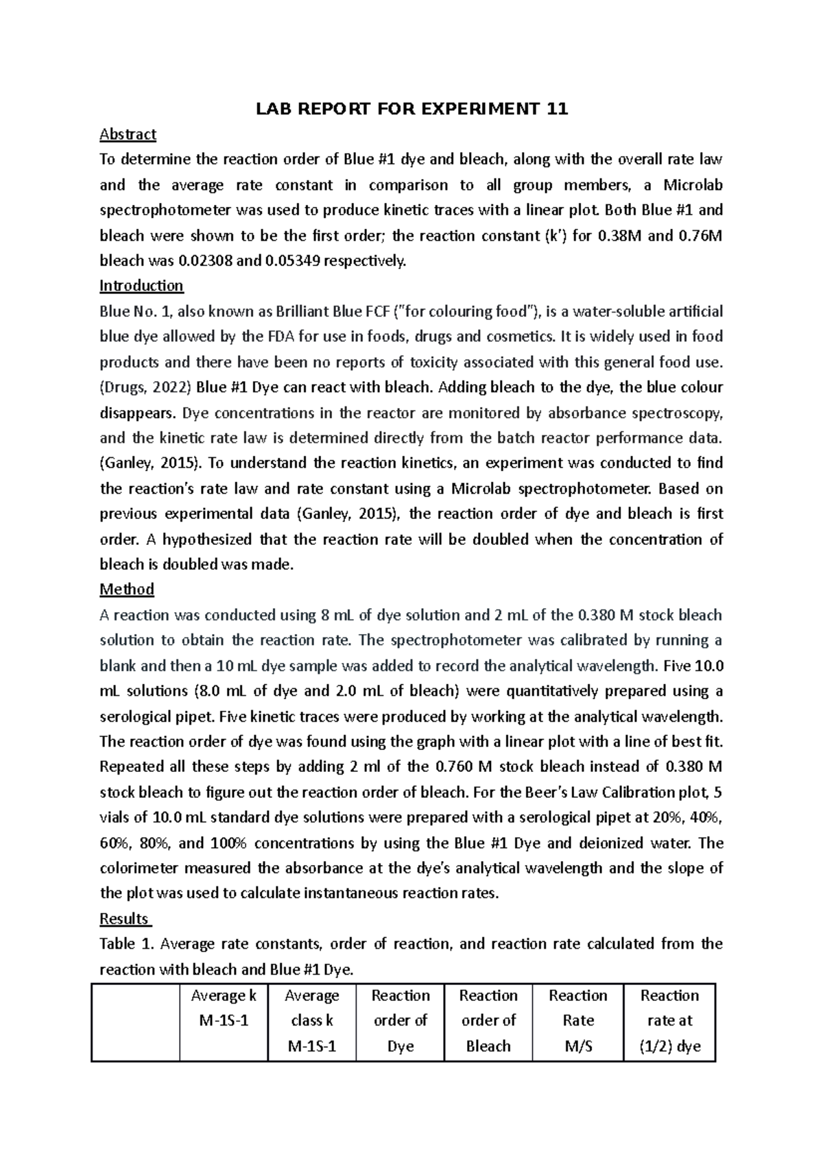LAB Report FOR Experiment 11 - LAB REPORT FOR EXPERIMENT 11 Abstract To ...