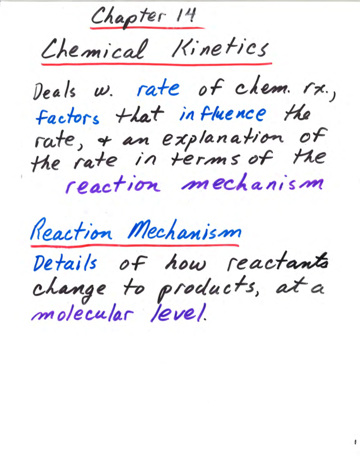 Ch 14 Pt 1 - Notes from lecture covering chapter 14 - CHEM 1220 - Studocu
