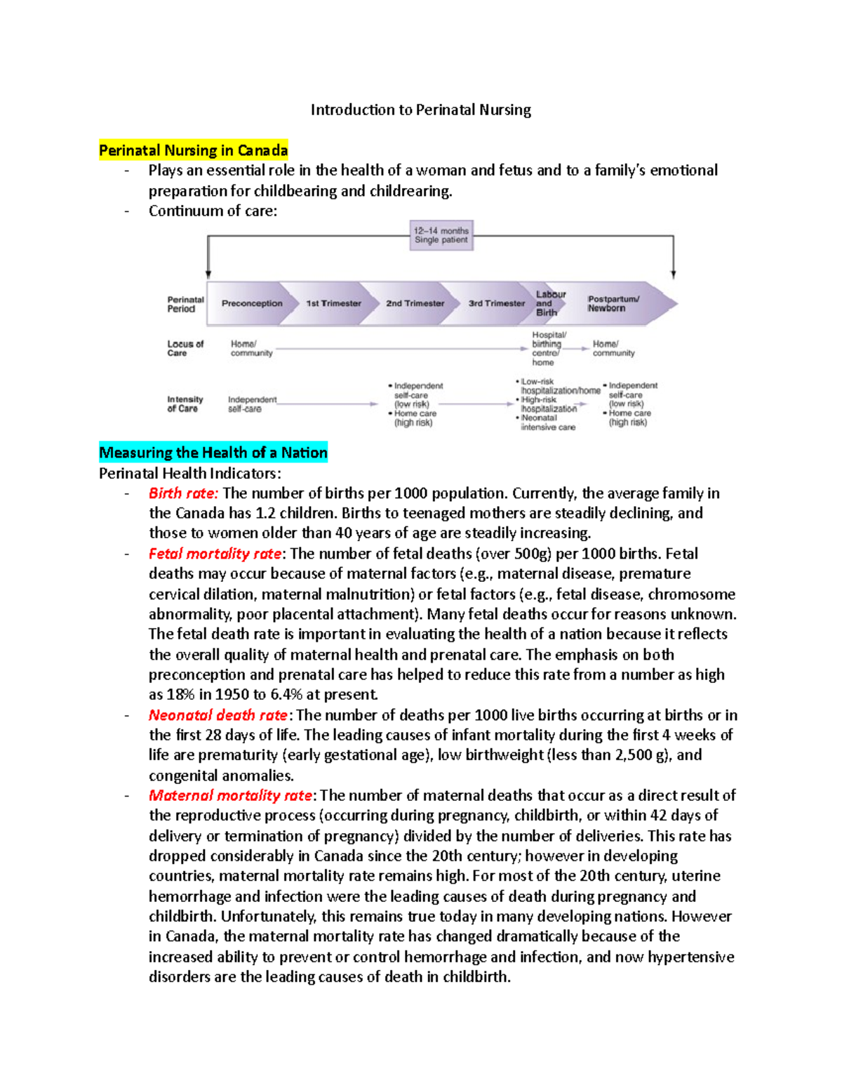 Introduction to Perinatal Nursing - Introduction to Perinatal Nursing ...