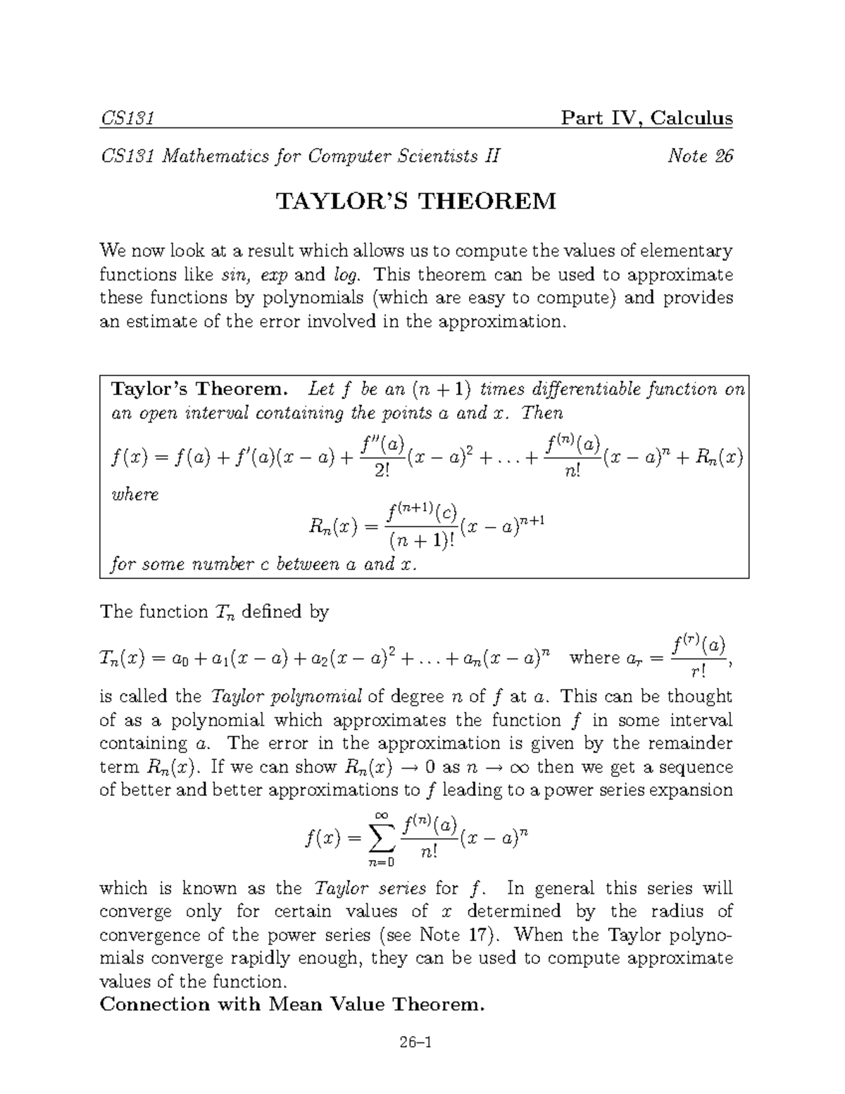 Real Analysis Notee CS131 Part IV Calculus CS131 Mathematics For real-analysis-notee-cs131-part-iv-calculus-cs131-mathematics-for