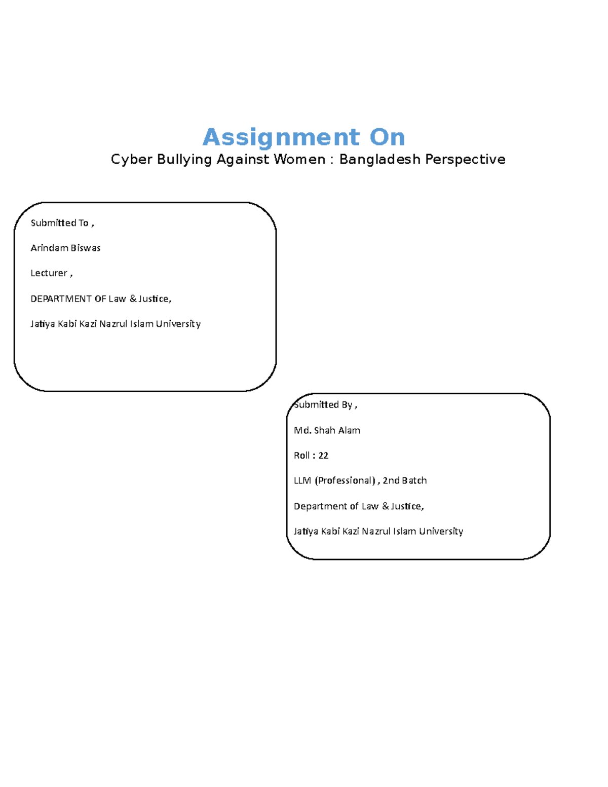 Cyber harassment and women in Bangladesh - Assignment On Cyber Bullying ...