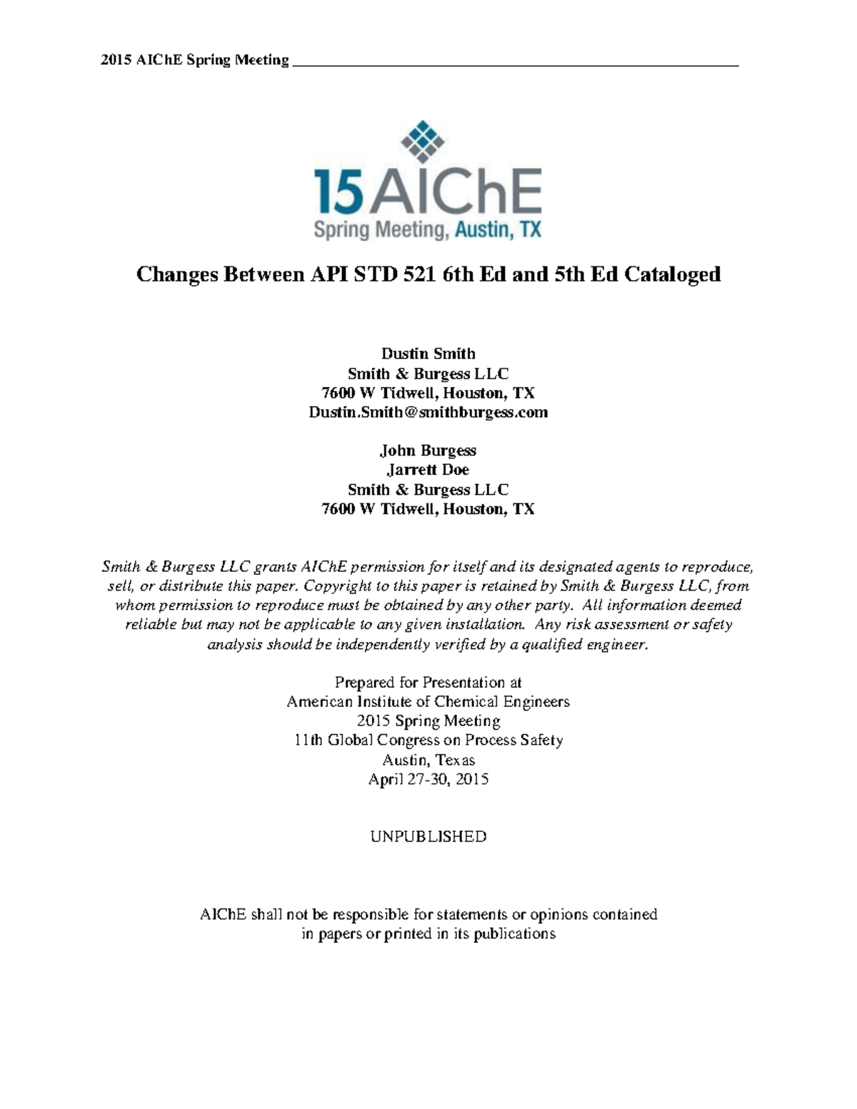 Changes Between API 521 6th Ed and 5th Ed - Changes Between API STD 521 ...