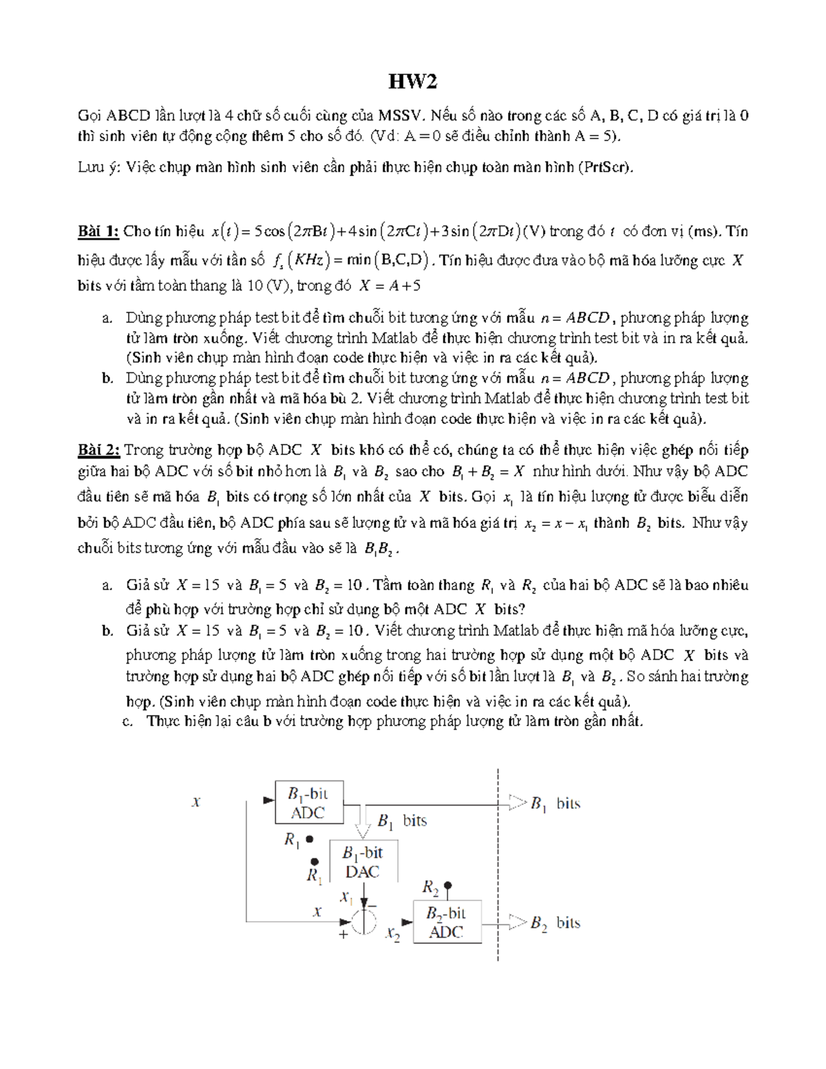 EE2035 211 homework2 - HW 2 Gọi ABCD lần lượt là 4 chữ số cuối cùng của ...