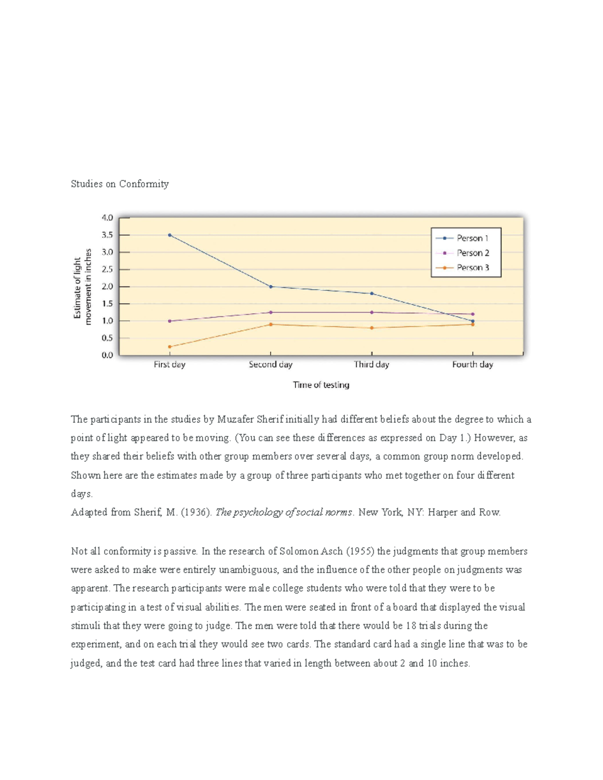 Studies on Conformity - (You can see these differences as expressed on ...