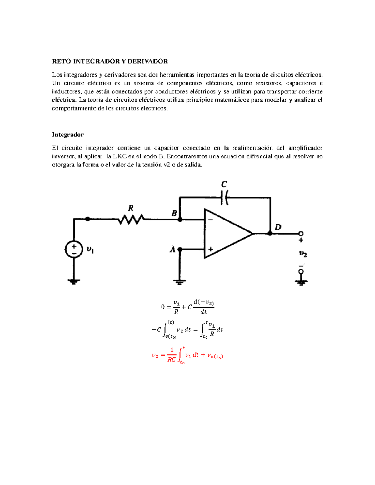 RETO Integrador Derivador - RETO-INTEGRADOR Y DERIVADOR Los ...