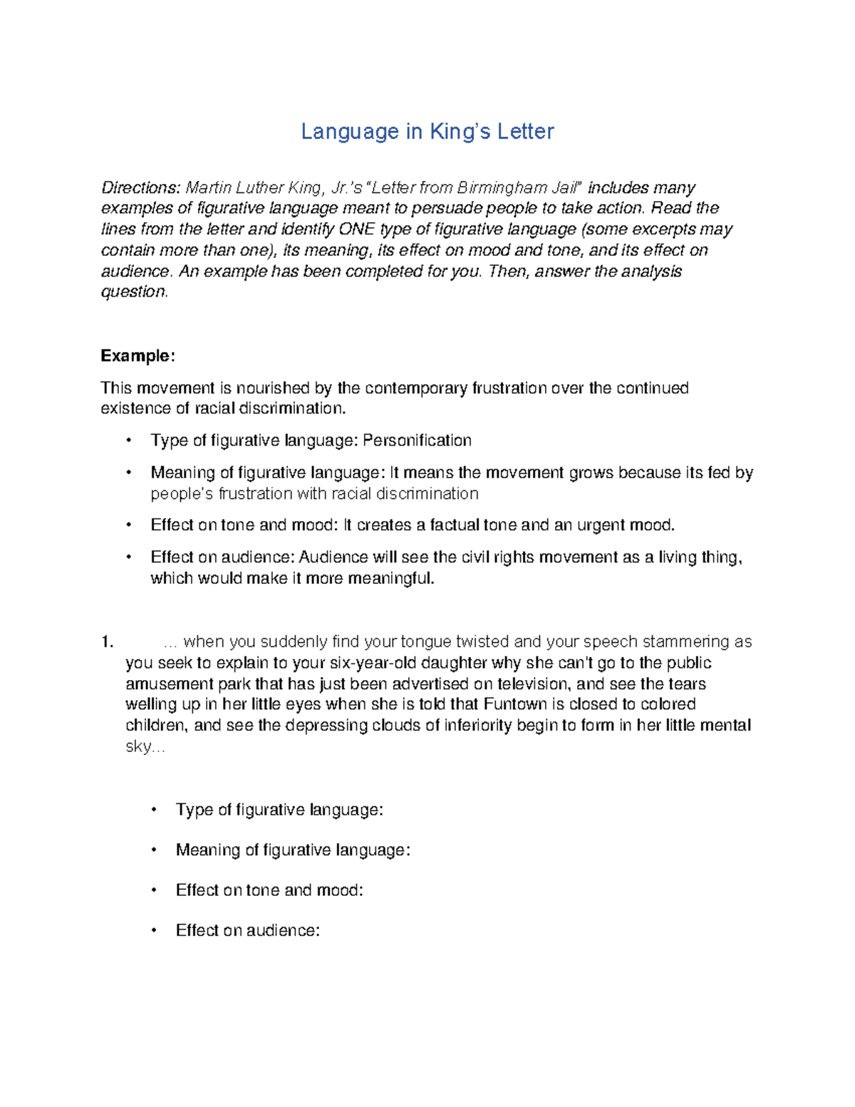 Language in kings letter 02 02 (10) - Language in King’s Letter ...
