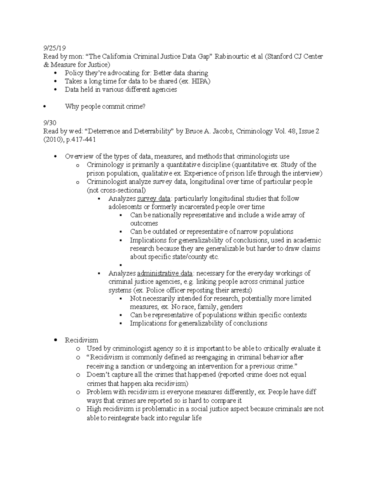 Criminology - Sociological analysis of criminal behavior in relation to ...