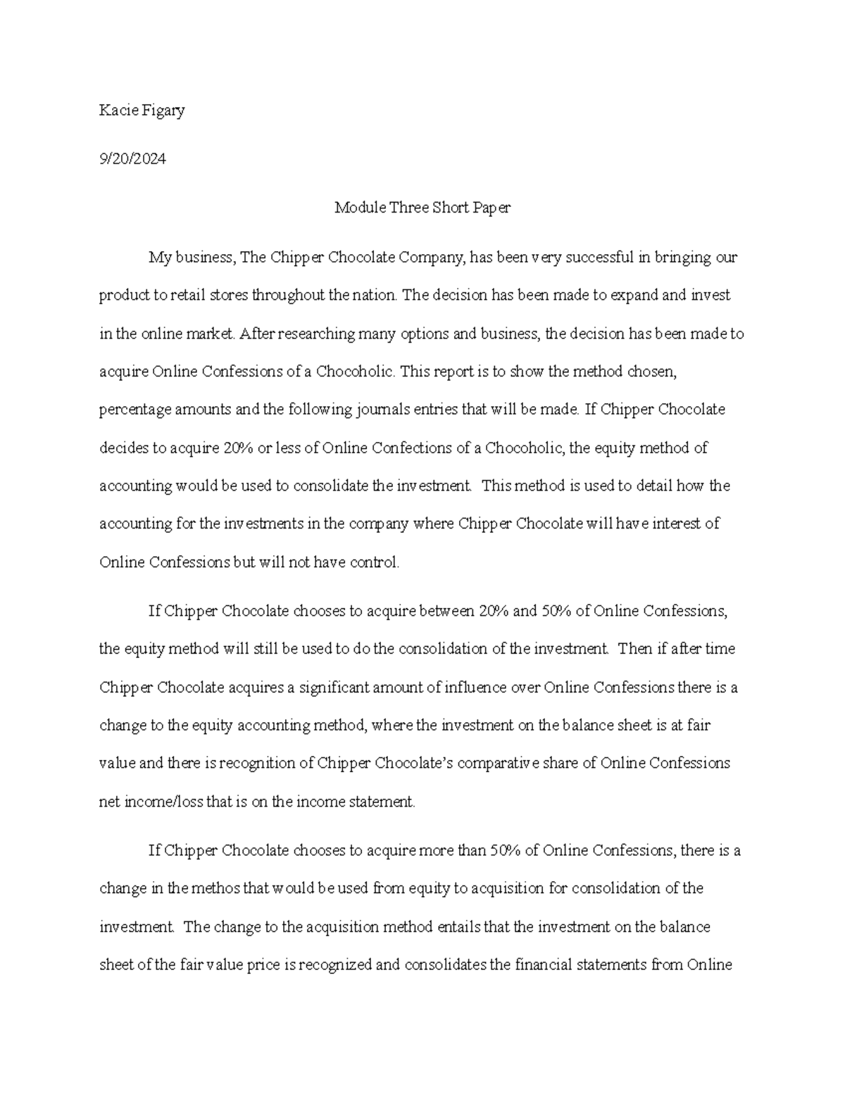 Module 3 Short Paper - Kacie Figary 9/20/ Module Three Short Paper My ...