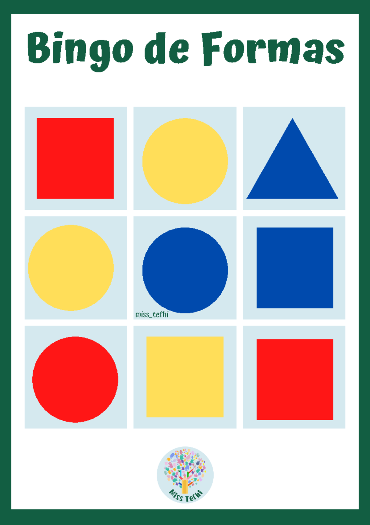 Bingo de Formas - Lengua española - Studocu