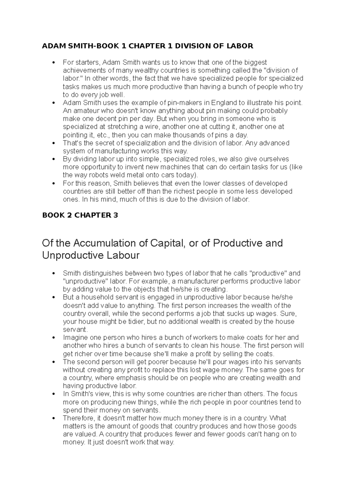 MARX sdfghjklşi,işlkjh - ADAM SMITH-BOOK 1 CHAPTER 1 DIVISION OF LABOR ...