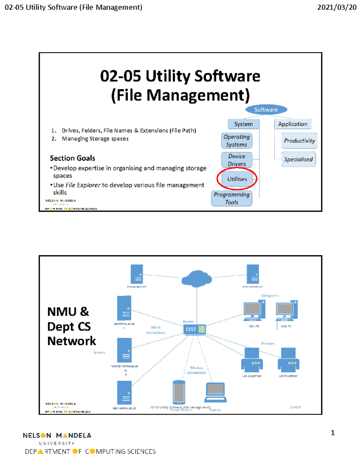 02-02-05 Utility (File Management) V2 - DEP RTMENT F C MPUTING SCIENCES ...