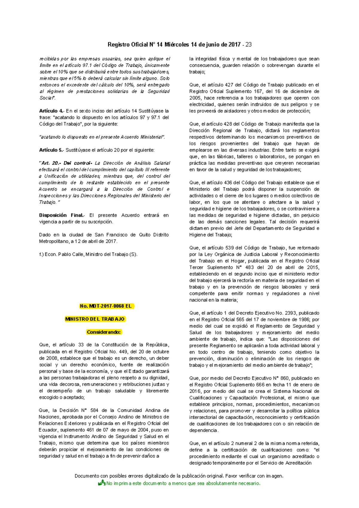 Acuerdo MDT 067 - Licencias Riesgos Construcci+¦n + Nuevo+ - Documento con posibles errores ...