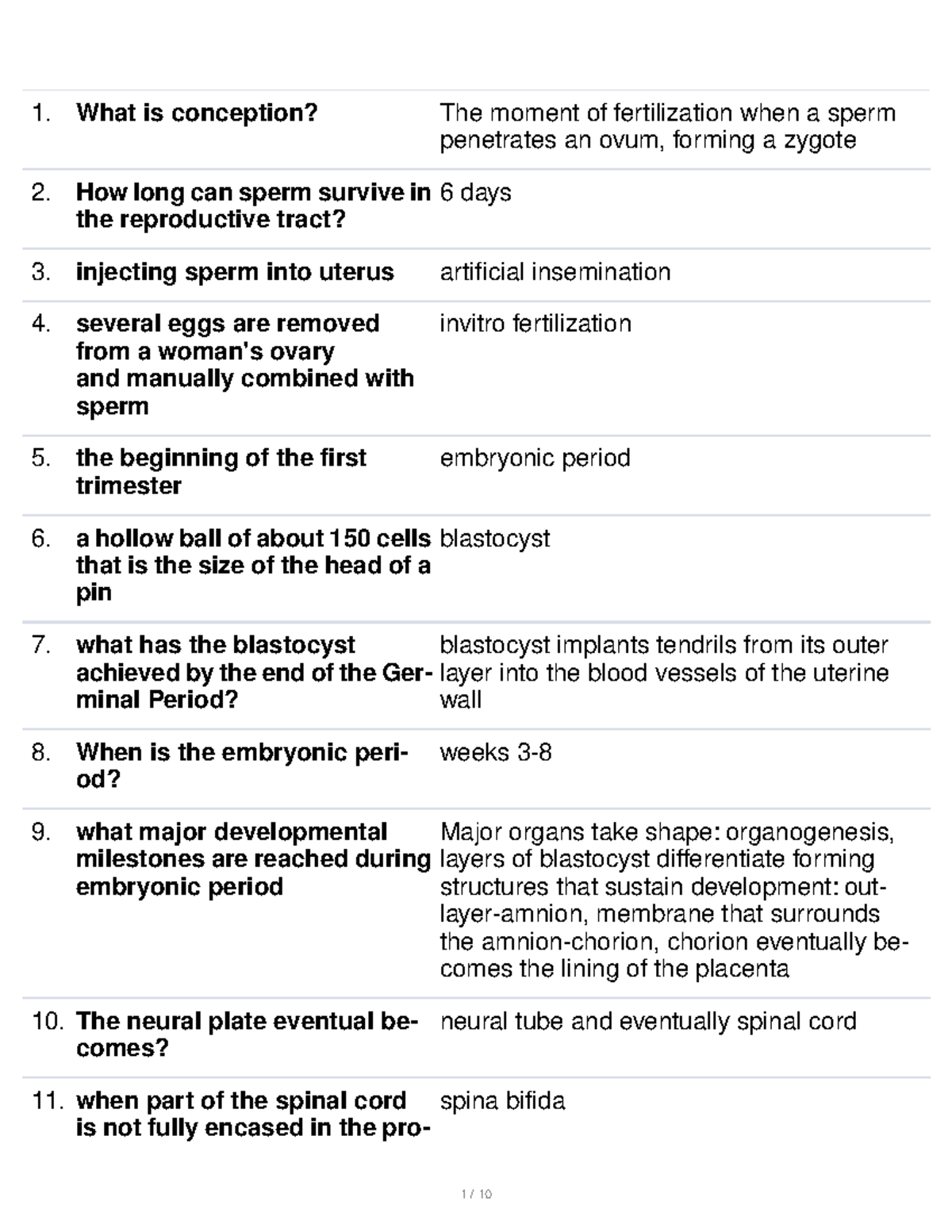 Developmental Psychology Exam 2 - What is conception? The moment of ...