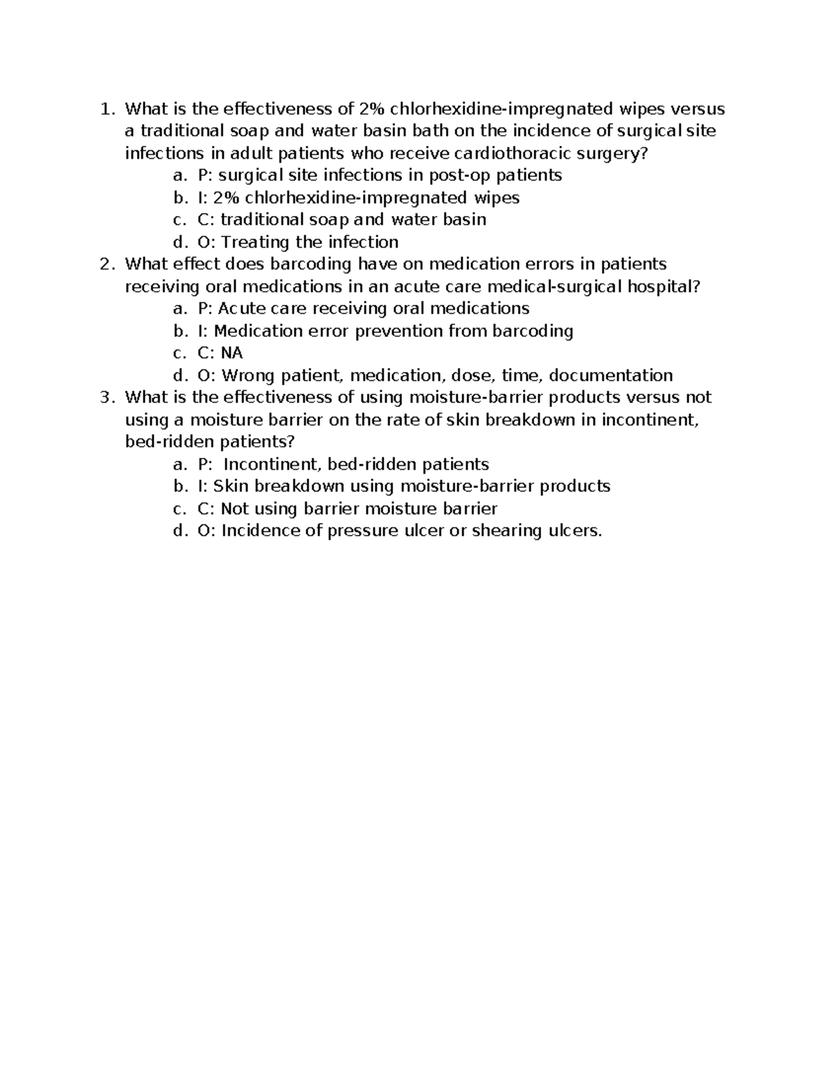 Identifying PICO - Creating a PICO question to find evidence based ...