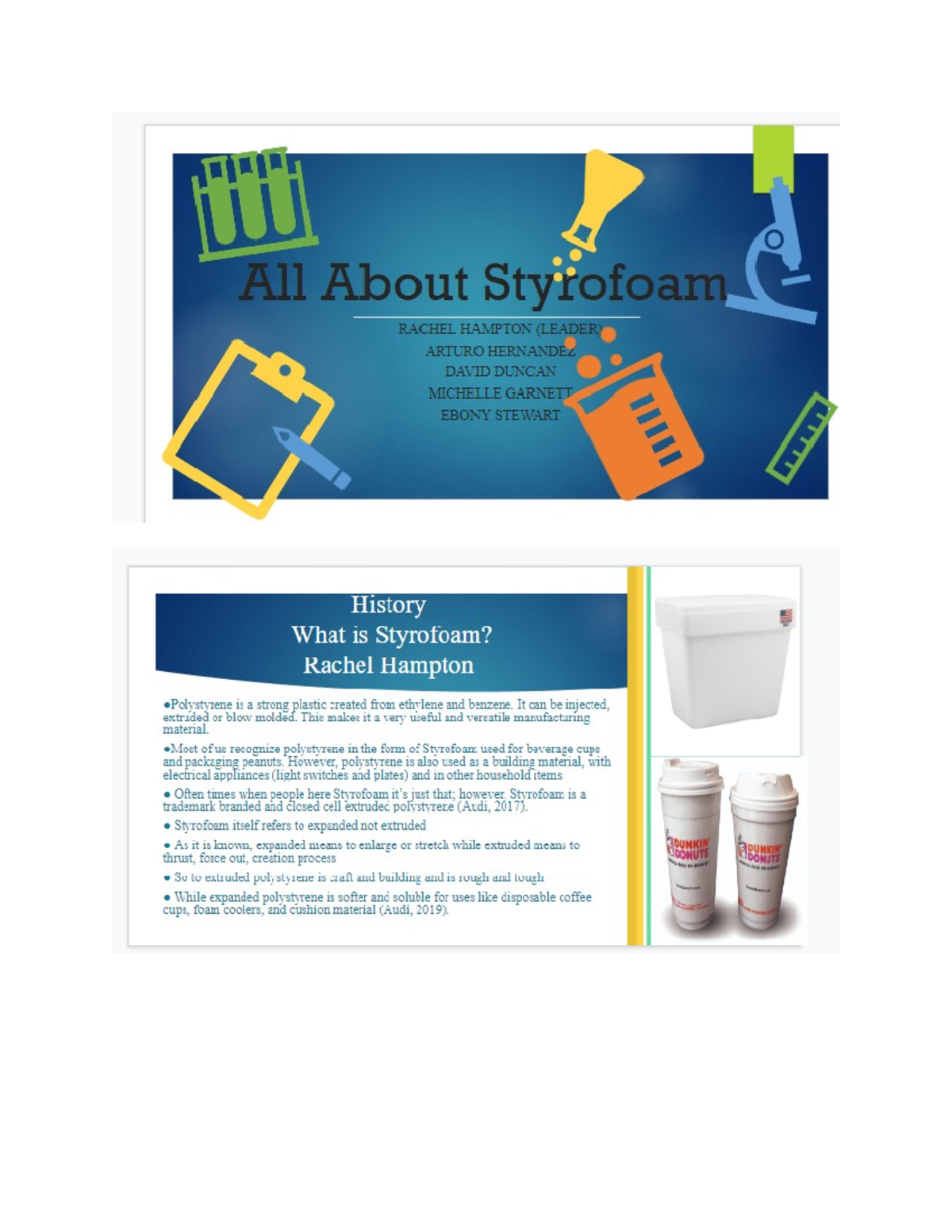 Styrofoam - PowerPoint bio220 - All About Styrofoam RACHEL HAMPTON ...