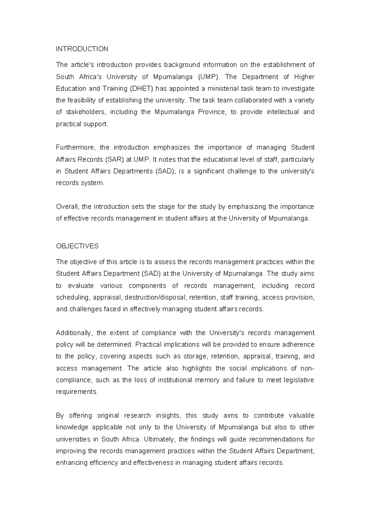 Introduction - ... - INTRODUCTION The article's introduction provides ...