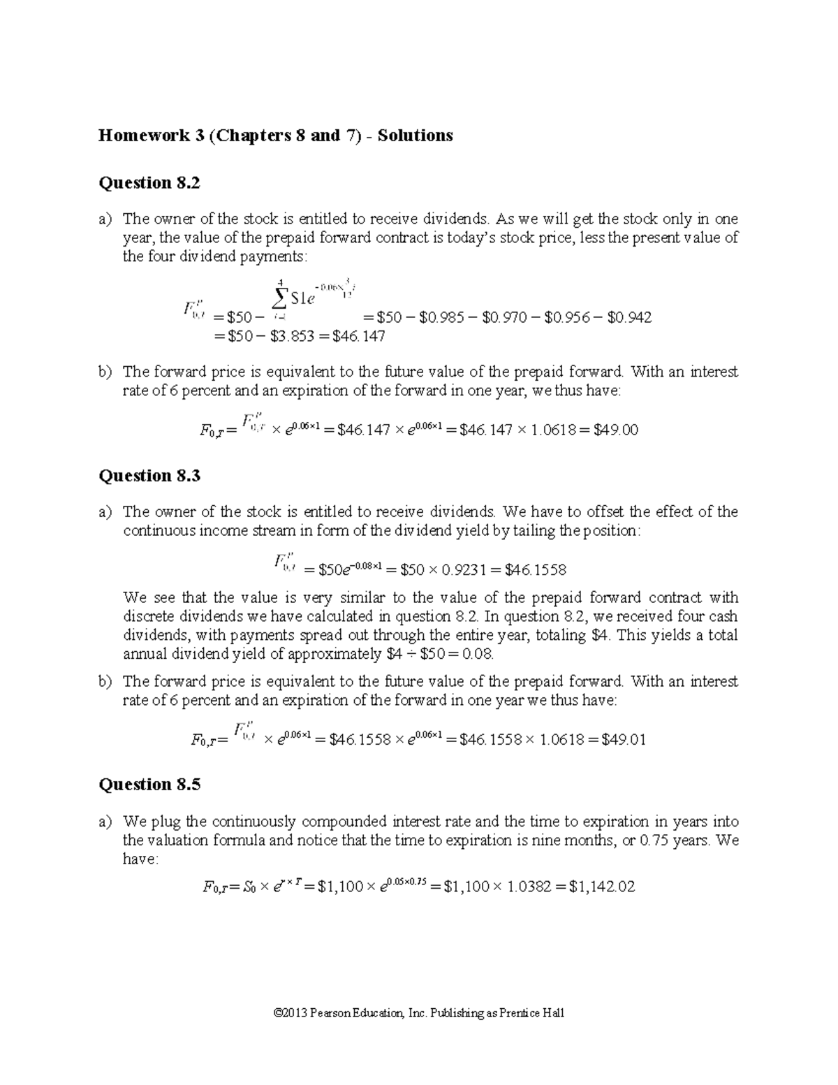 Homework 3 - Solutions - TAREA 3 CON SOLUCIONES - Homework 3 (Chapters 8 and 7) - Solutions ...