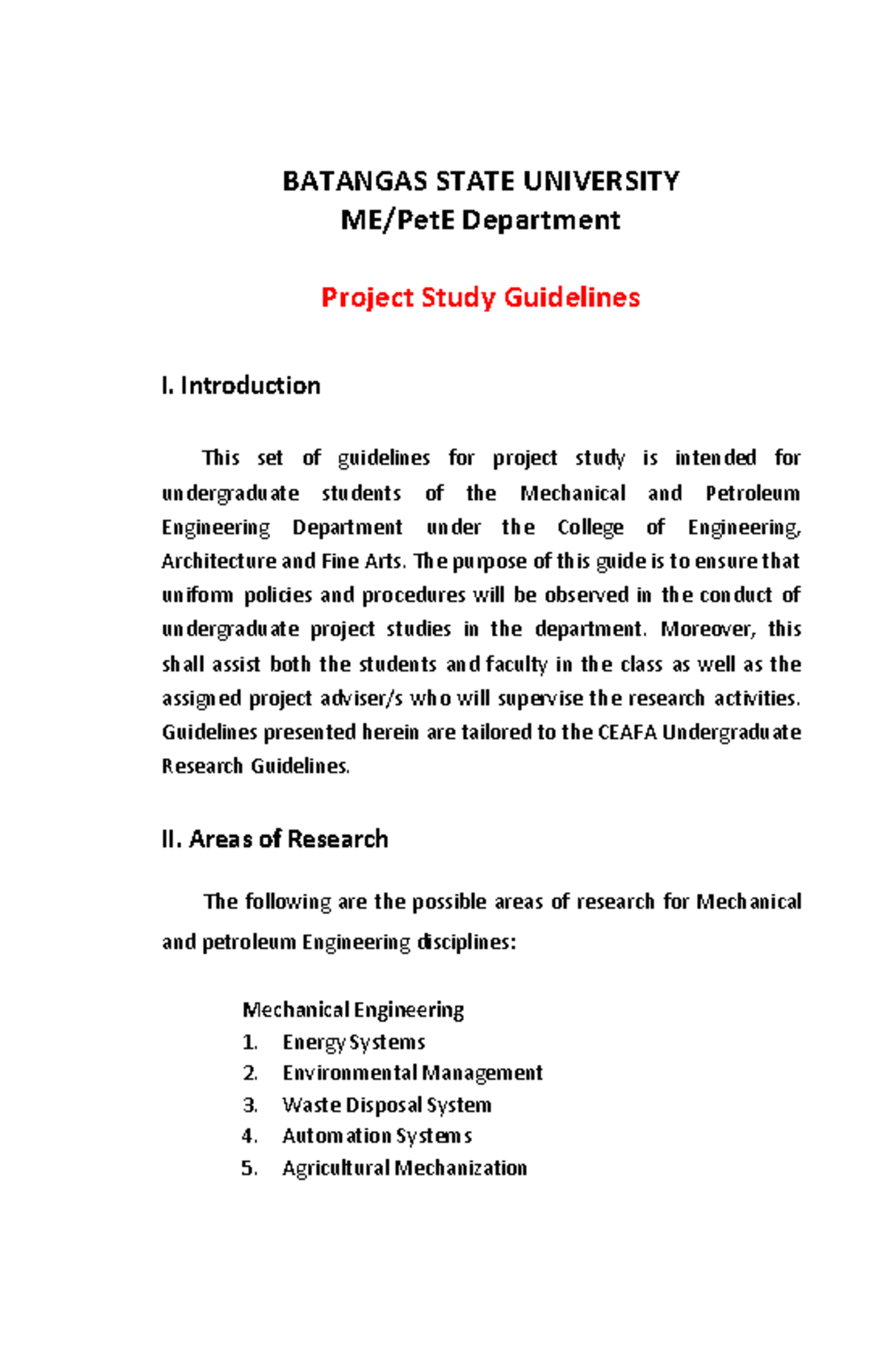 Project-Study- Guidelines - BATANGAS STATE UNIVERSITY ME/PetE ...