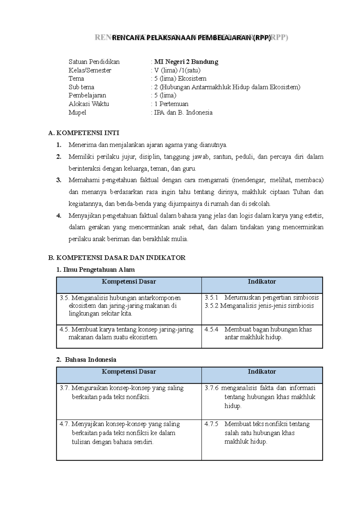 Rpp pert 7 - RPP - RENCANA PELAKSANAAN PEMBELAJARAN (RPP) Satuan ...