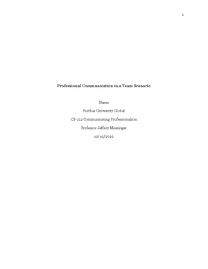 CS212 Unit 9 Assignment Script - Unit 9 Assignment Script Writing Katrina Bussotti-Benson Purdue ...