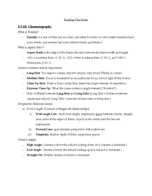 Reading FILM Study Guide - Reading Film Study Guide Citizen Kane ...