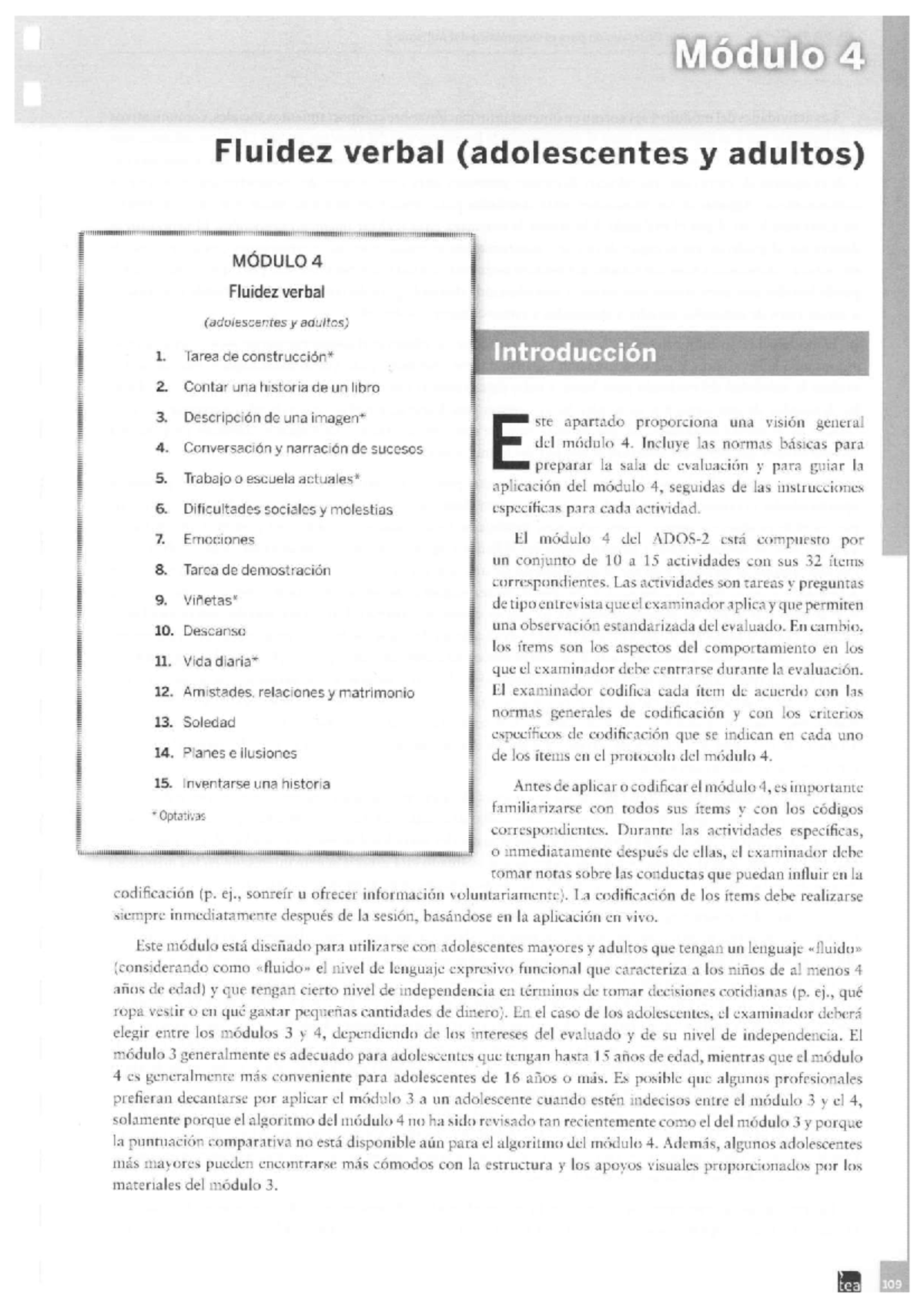 Manual Ados 2 MOD 4 - EVALUACION AUTISMO - Psicogeriatría - Studocu