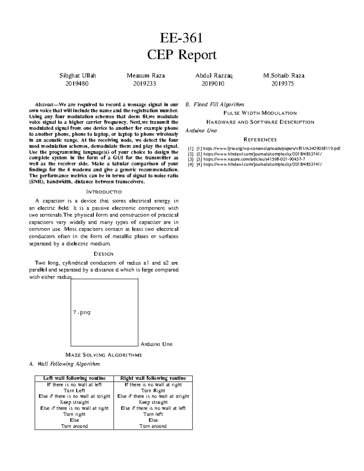 371 cep - Complex Engineering Problem - EE- CEP Report Sibghat Ullah ...