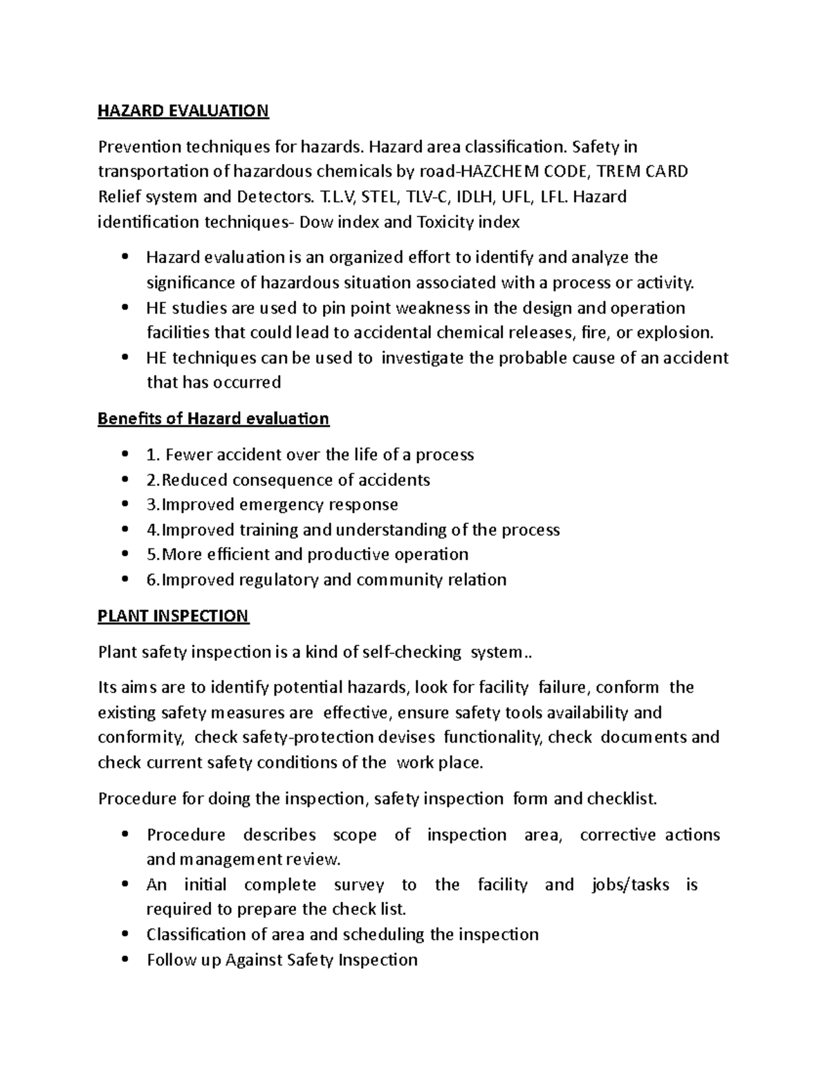 Hazard Evaluation Lecture Note HAZARD EVALUATION Prevention hazard-evaluation-lecture-note-hazard-evaluation-prevention