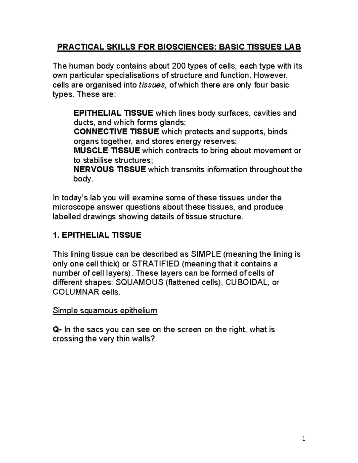 Histologylab - biology tutorial work - PRACTICAL SKILLS FOR BIOSCIENCES ...
