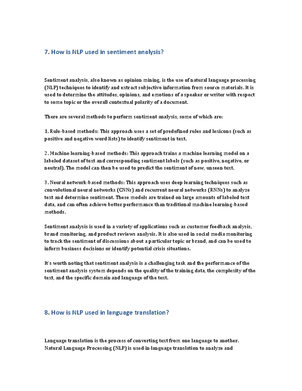 Natural language processing 2 - 7. How is NLP used in sentiment ...