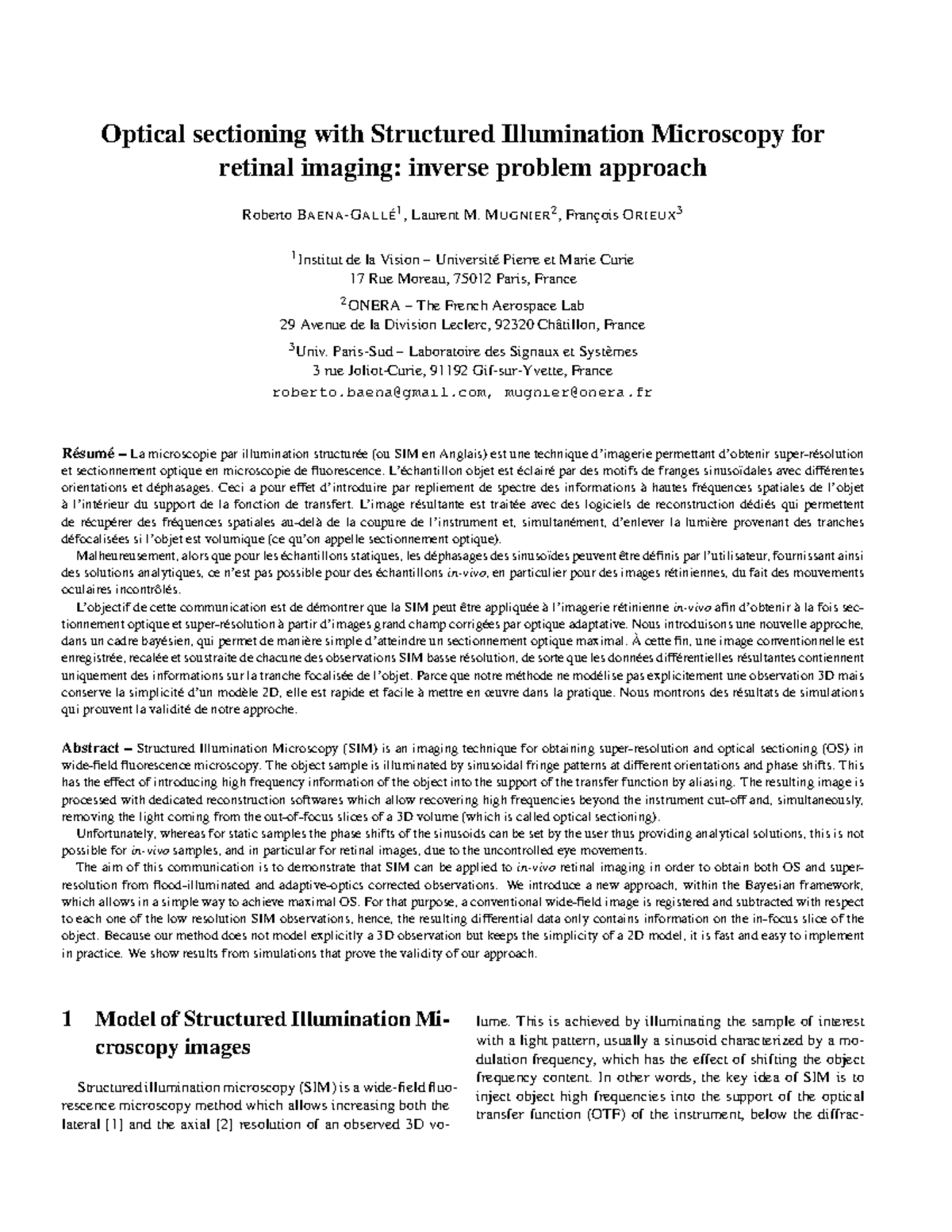 Microscopía estructurada - Optical sectioning with Structured ...