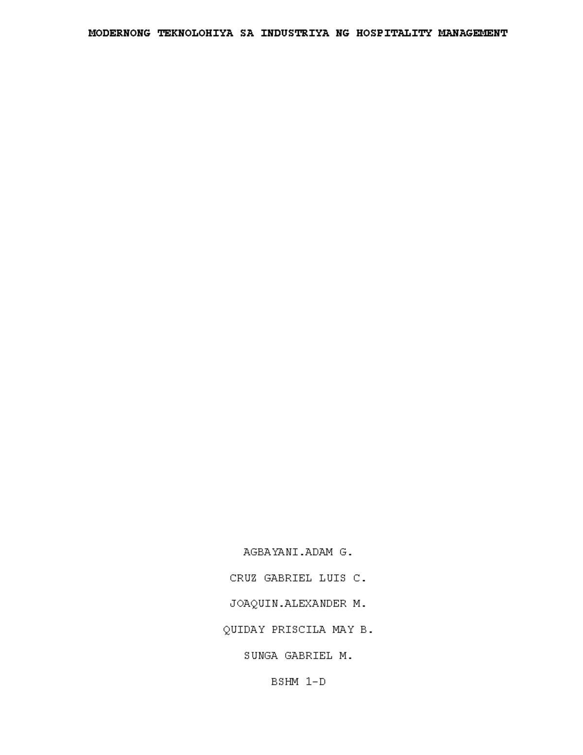 Group 3 Fildis Research - MODERNONG TEKNOLOHIYA SA INDUSTRIYA NG ...