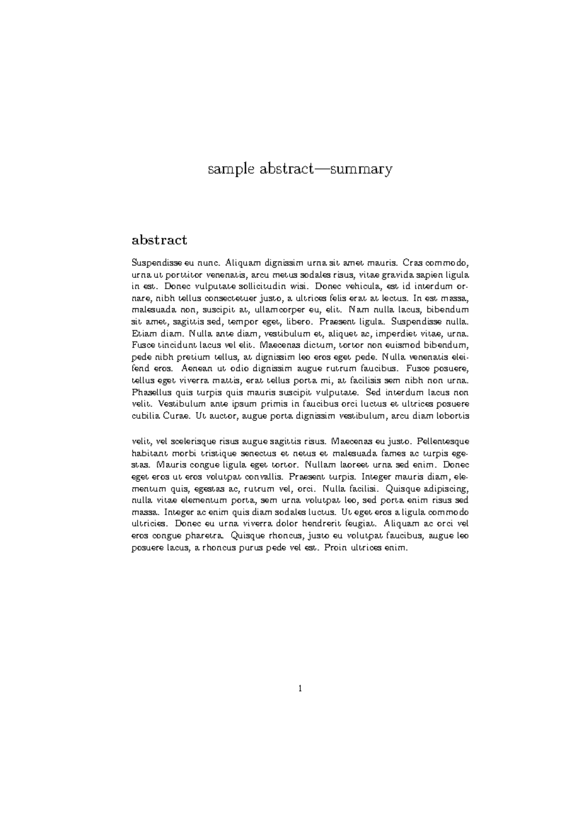 program 6-latex 3 - sample abstract—summary abstract Suspendisse eu ...