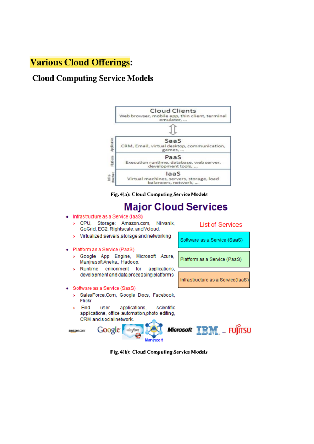 Various Cloud Offerings - Various Cloud Offerings: Cloud Computing ...