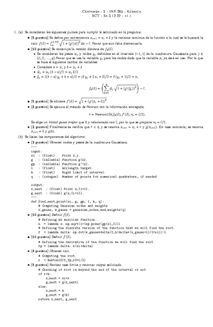 C3 2022-2 INF-285 - Ejercicios C3 - Computación Científica - Studocu