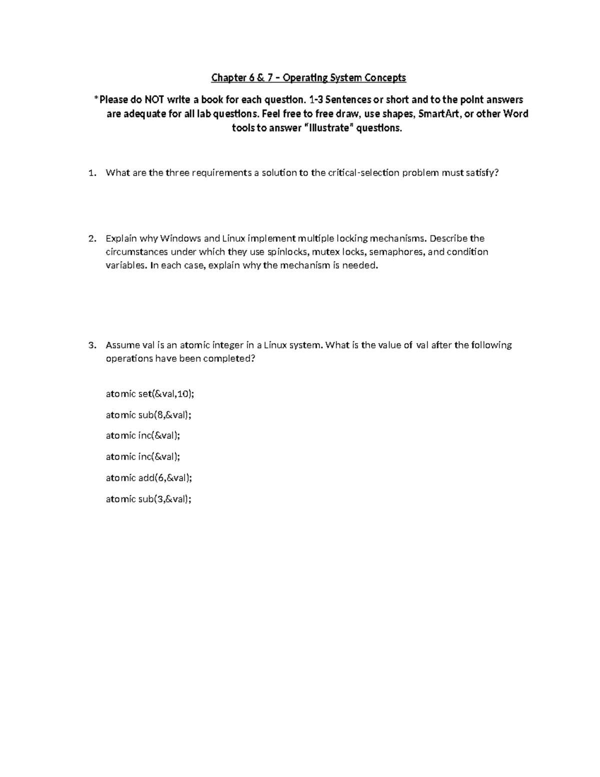 Chapter 6 & 7- Operating System Concepts - Chapter 6 & 7 – Operating ...