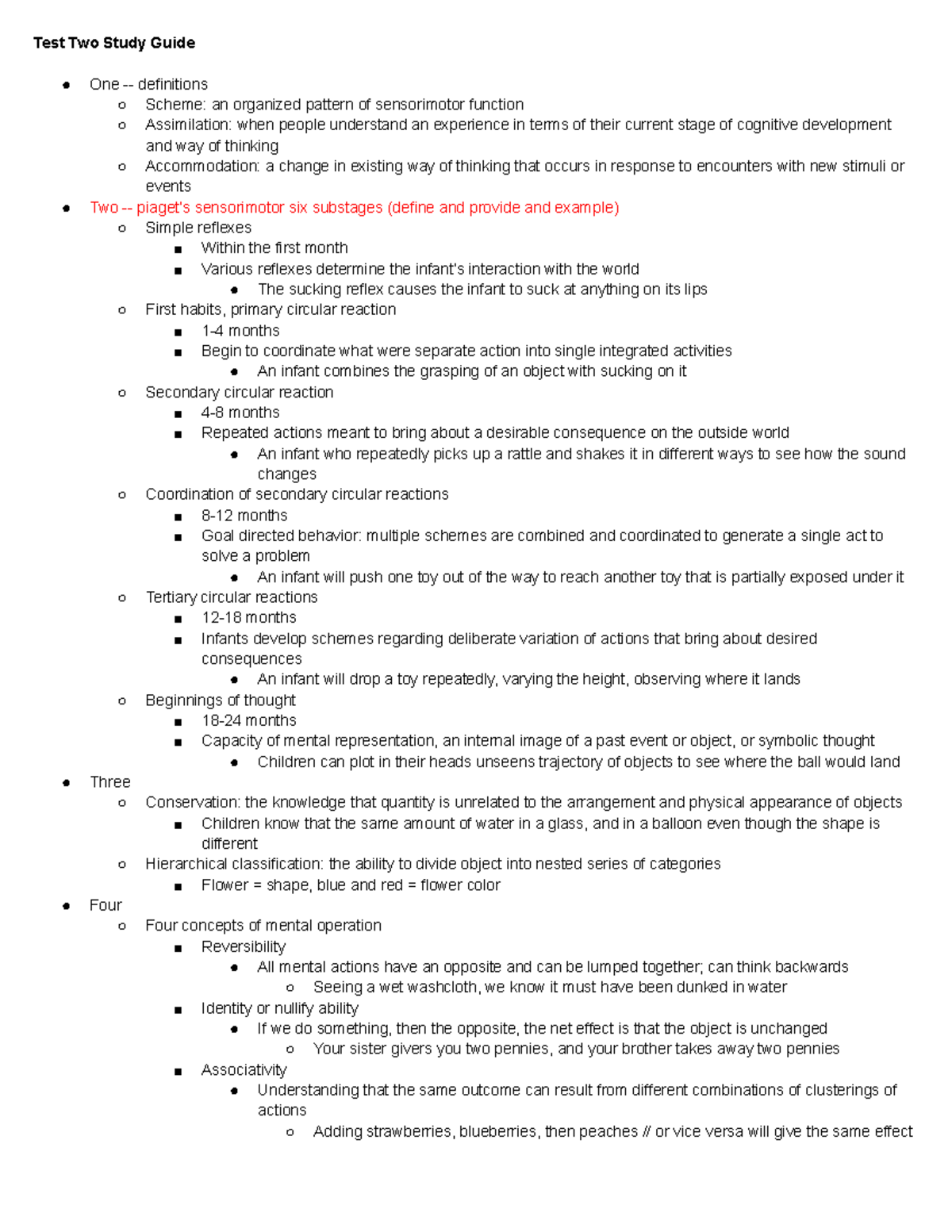 Test two study guide - Test Two Study Guide One - definitions Scheme ...