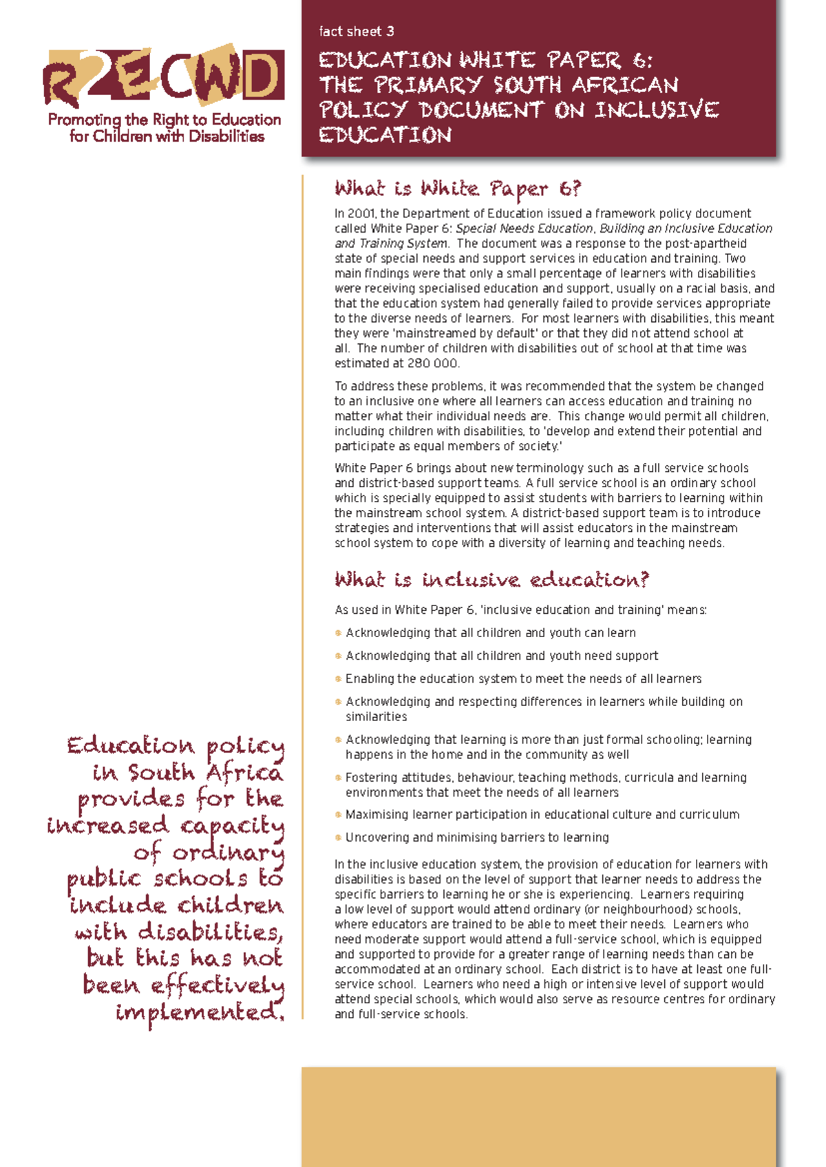 White paper 6 - Schools - EDUCATION WHITE PAPER 6: THE PRIMARY SOUTH ...