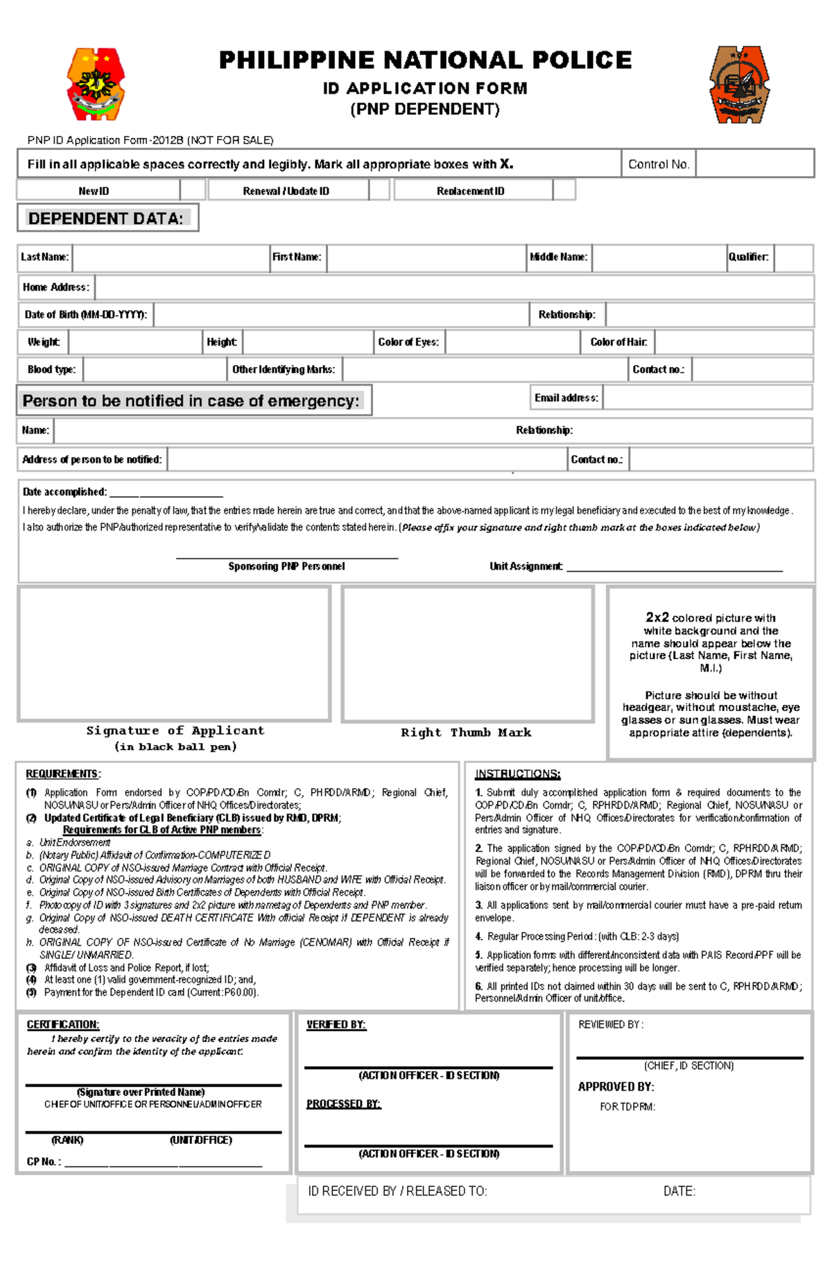 399100354 ID Application FOR Dependent docx - Last Name: First Name ...