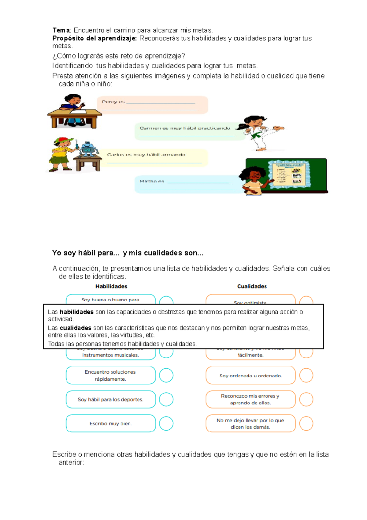 Tutoria - Cómo proyectar metas - Tema: Encuentro el camino para ...
