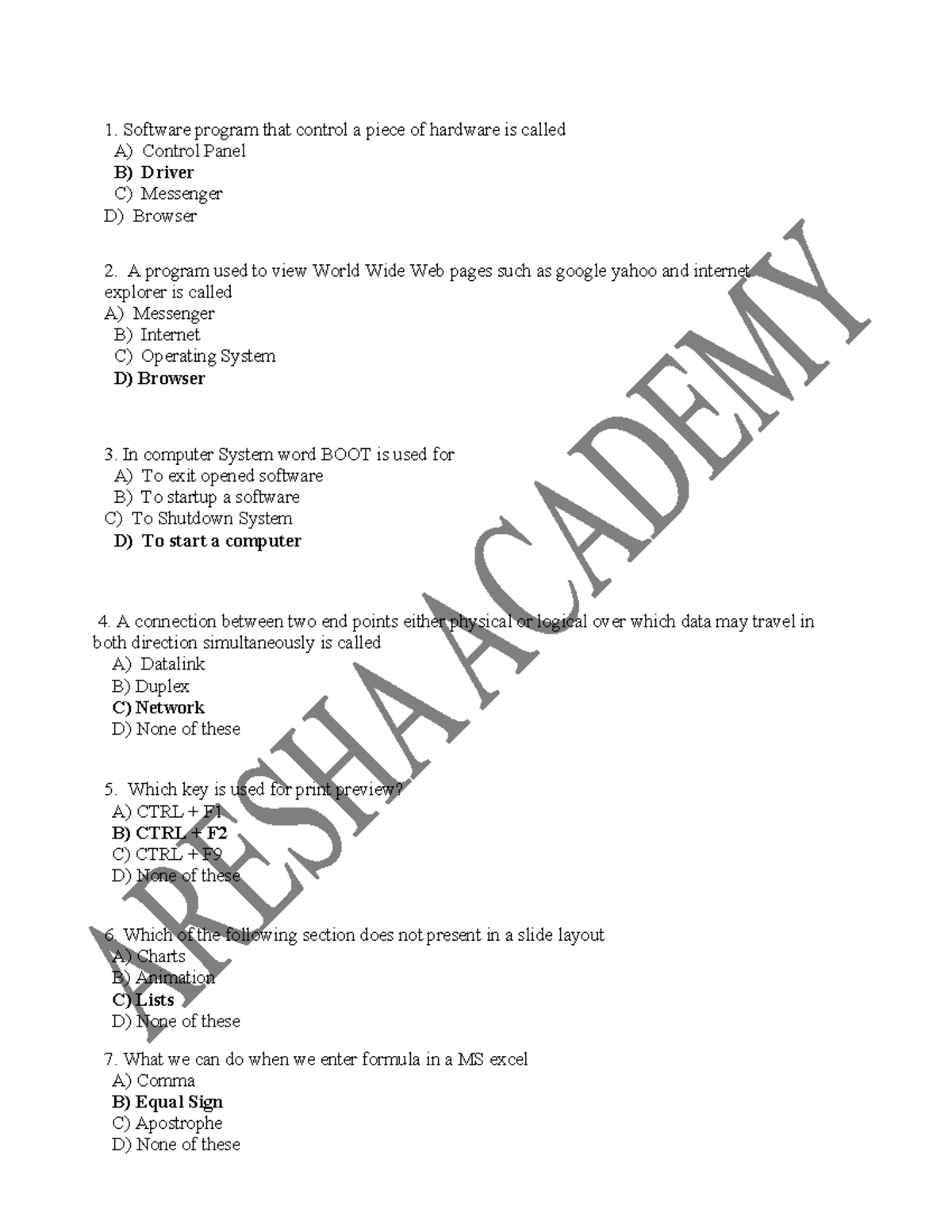 CAB Test Bank - CAB Test Bank - Software program that control a piece ...