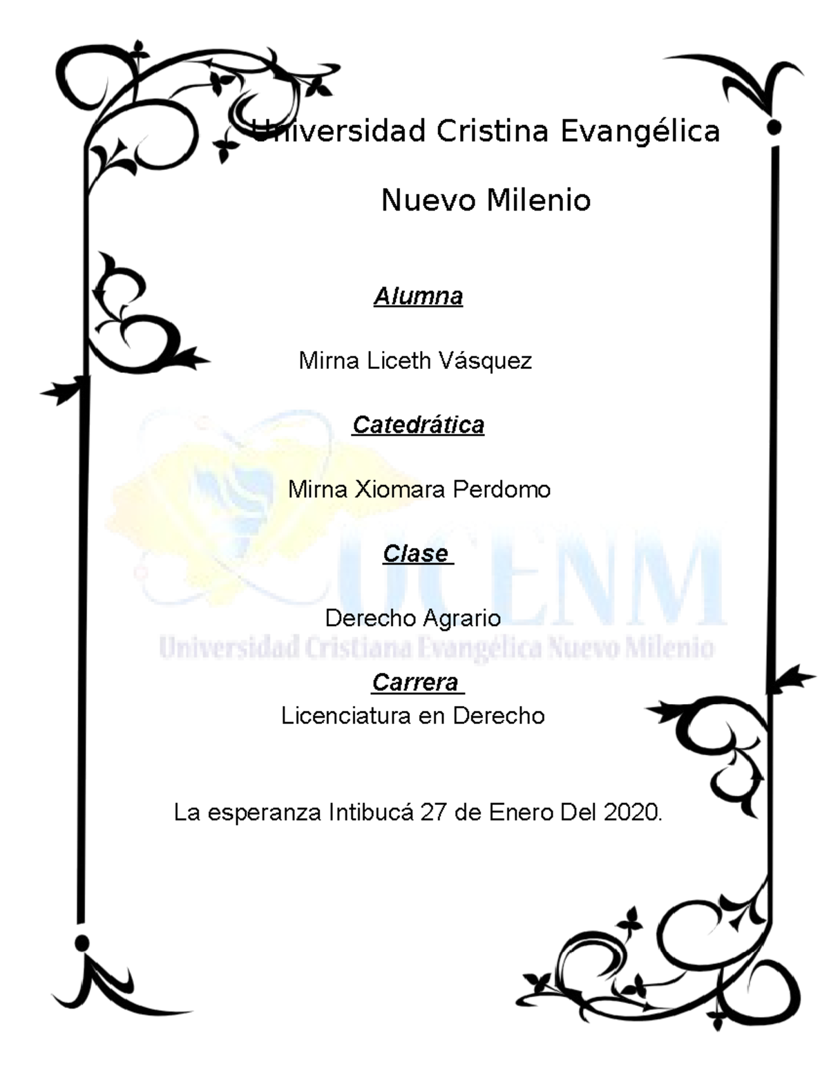 Introducción - INFORME - Universidad Cristina Evangélica Nuevo Milenio ...