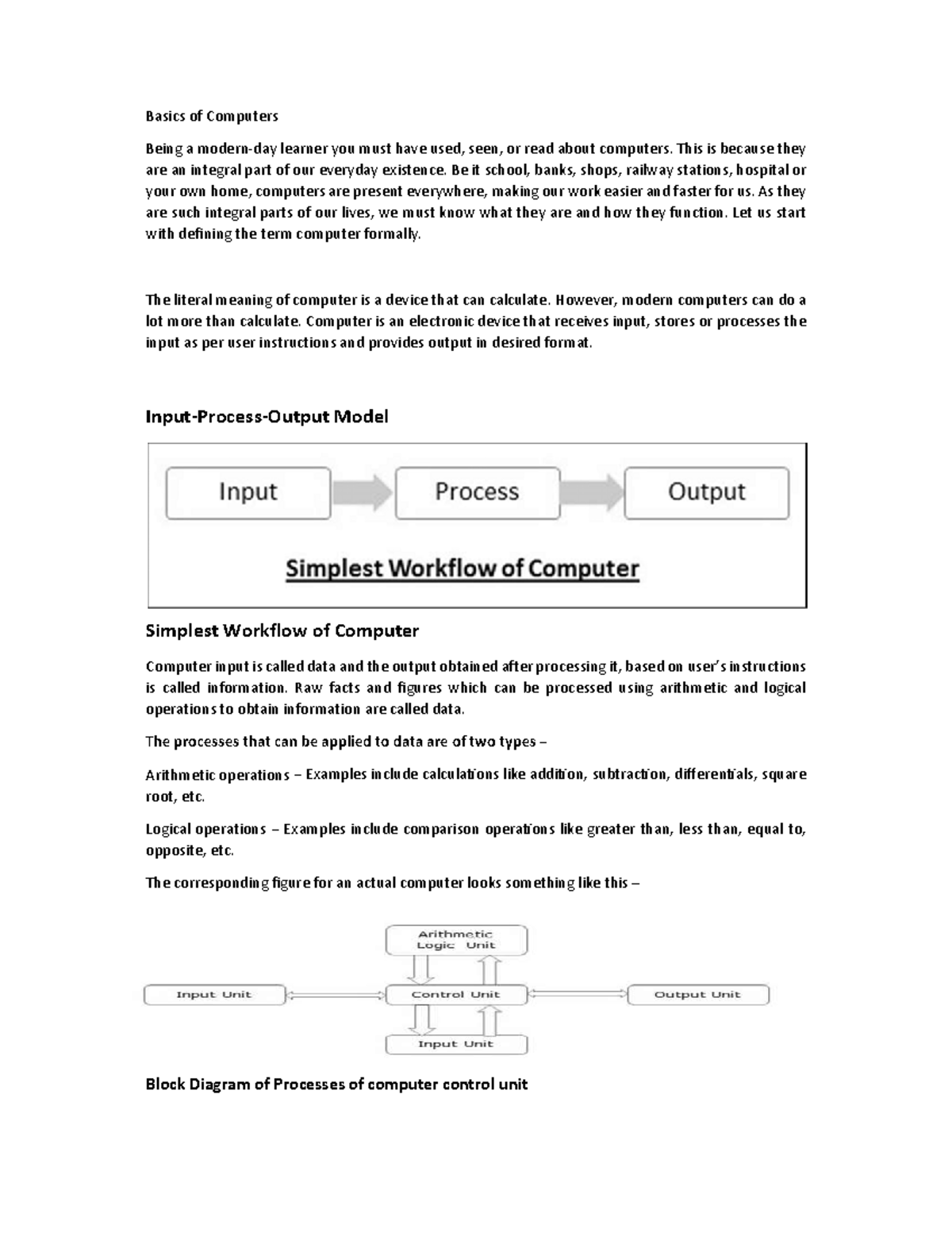 Basics Of Computers Basics Of Computers Being A Modern‐day Learner You Must Have Used Seen