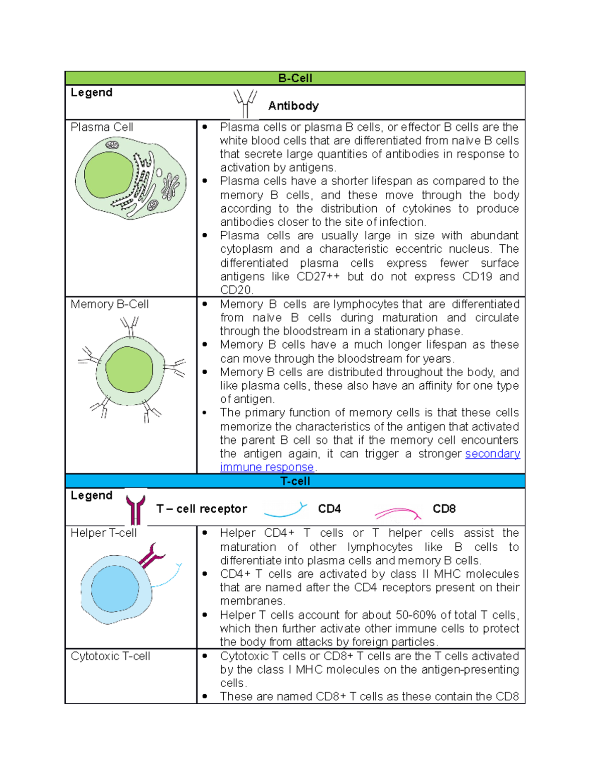 B and t cells - Lecture - B-Cell Legend Antibody Plasma Cell Plasma ...