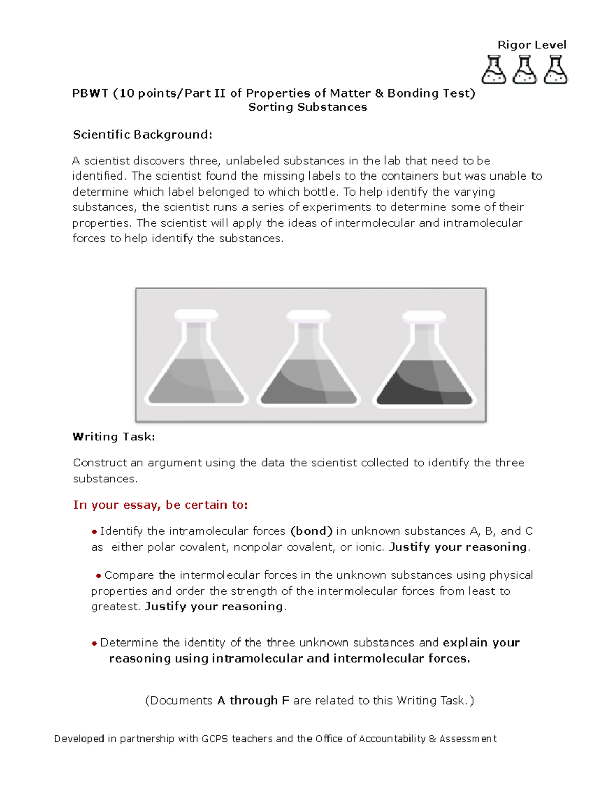 Copy of AKS 2n Sorting Substances- James - Rigor Level PBWT (10 points ...