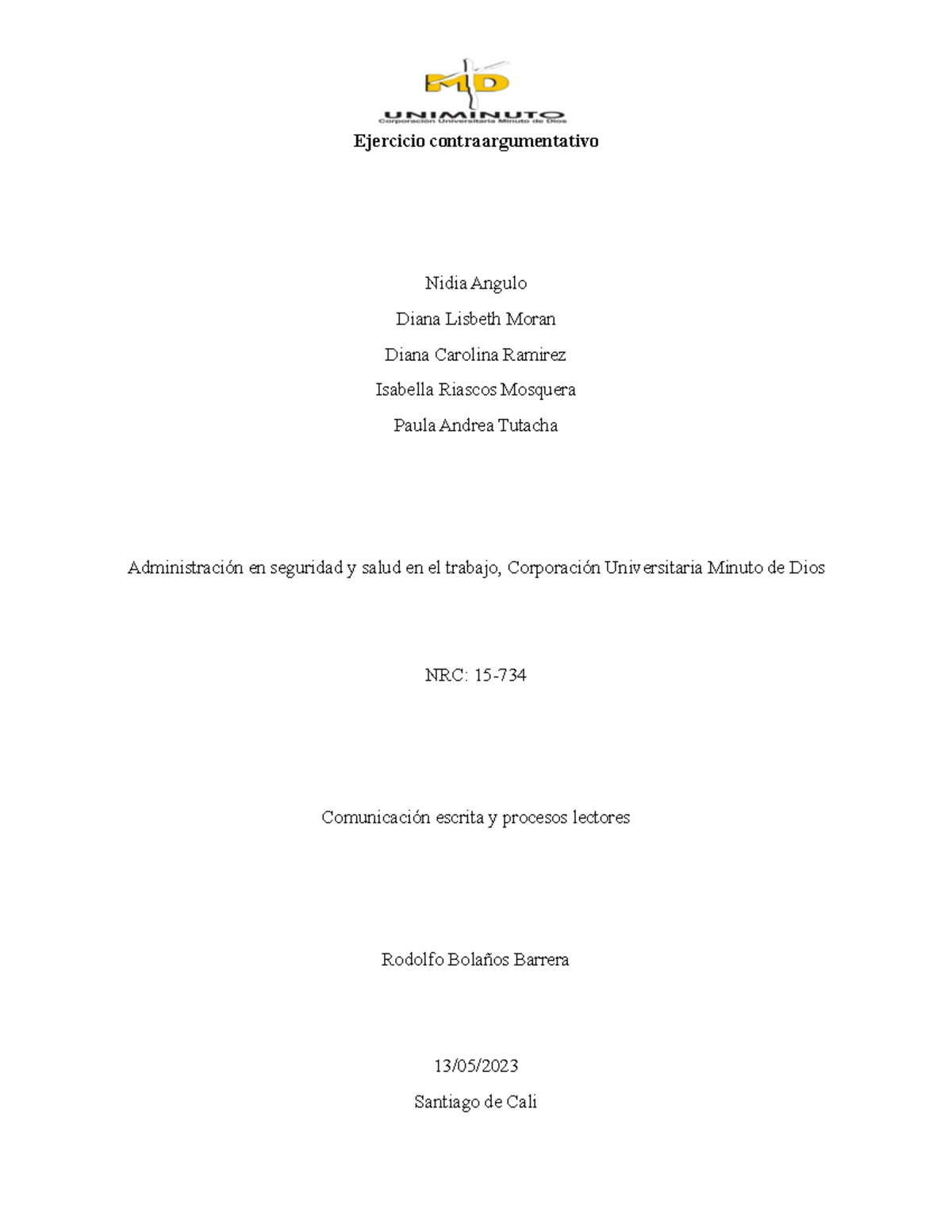 Atividad 5 ediccion final - Ejercicio contraargumentativo Nidia Angulo ...